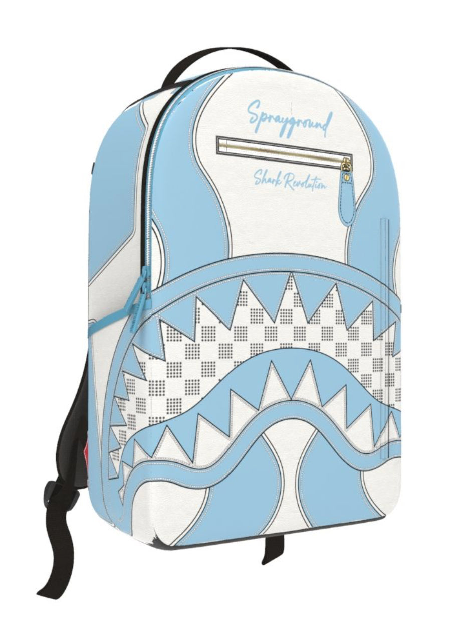 SPRAYGROUND Shark Central Backpack - Blue/White | LeTank NYC – Le Tank