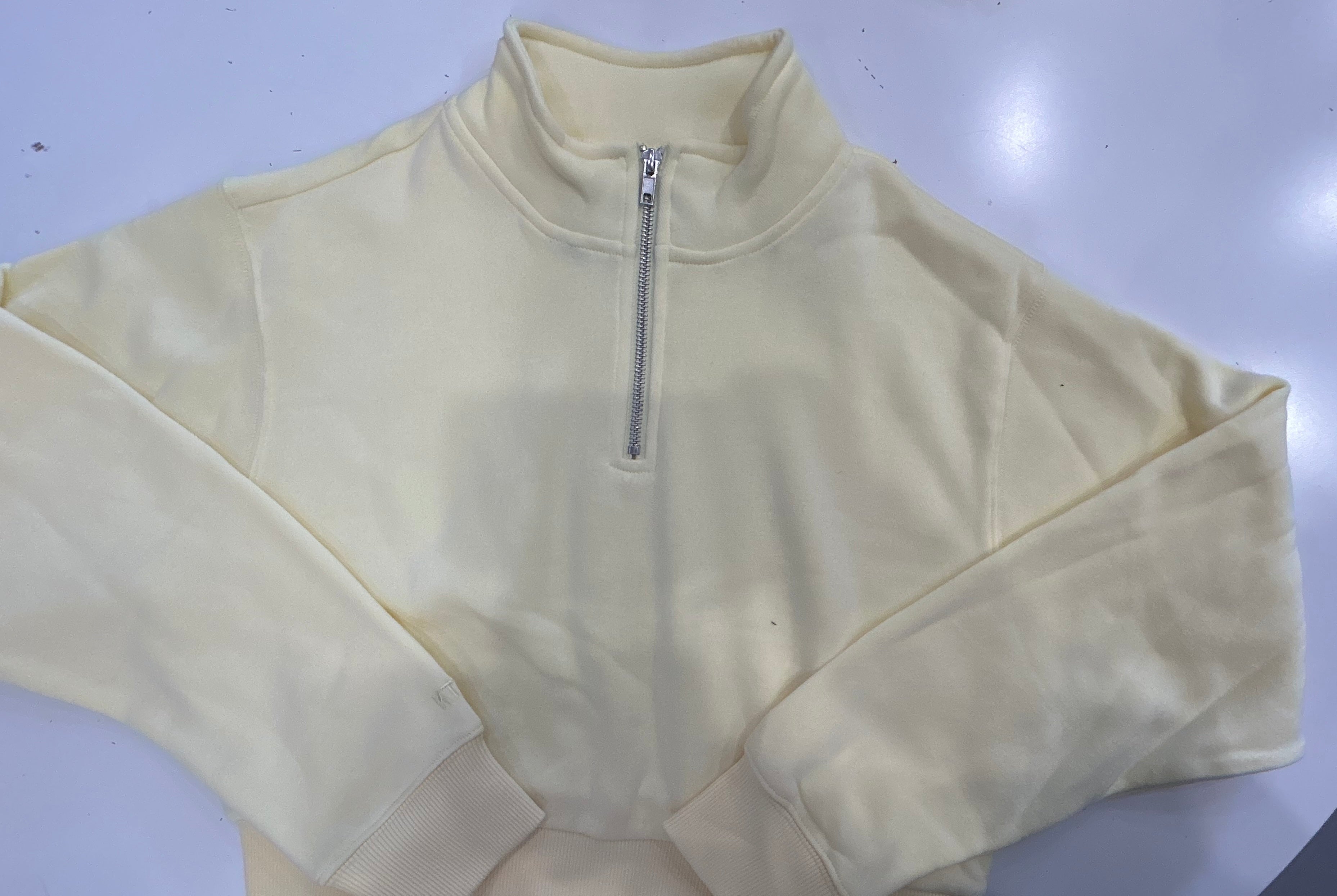 KatieJ NYC TWEEN DYLAN THREE QUATER ZIP SWEATSHIRT CRÈME BRÛLÉE – letank